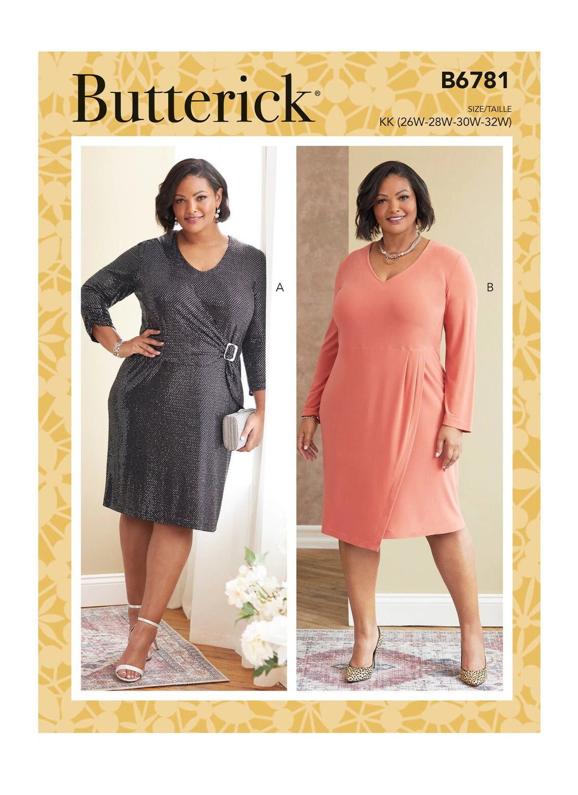 PLUS-SIZE Ladies' DRESS Pattern Butterick 6781 Sizes - Etsy