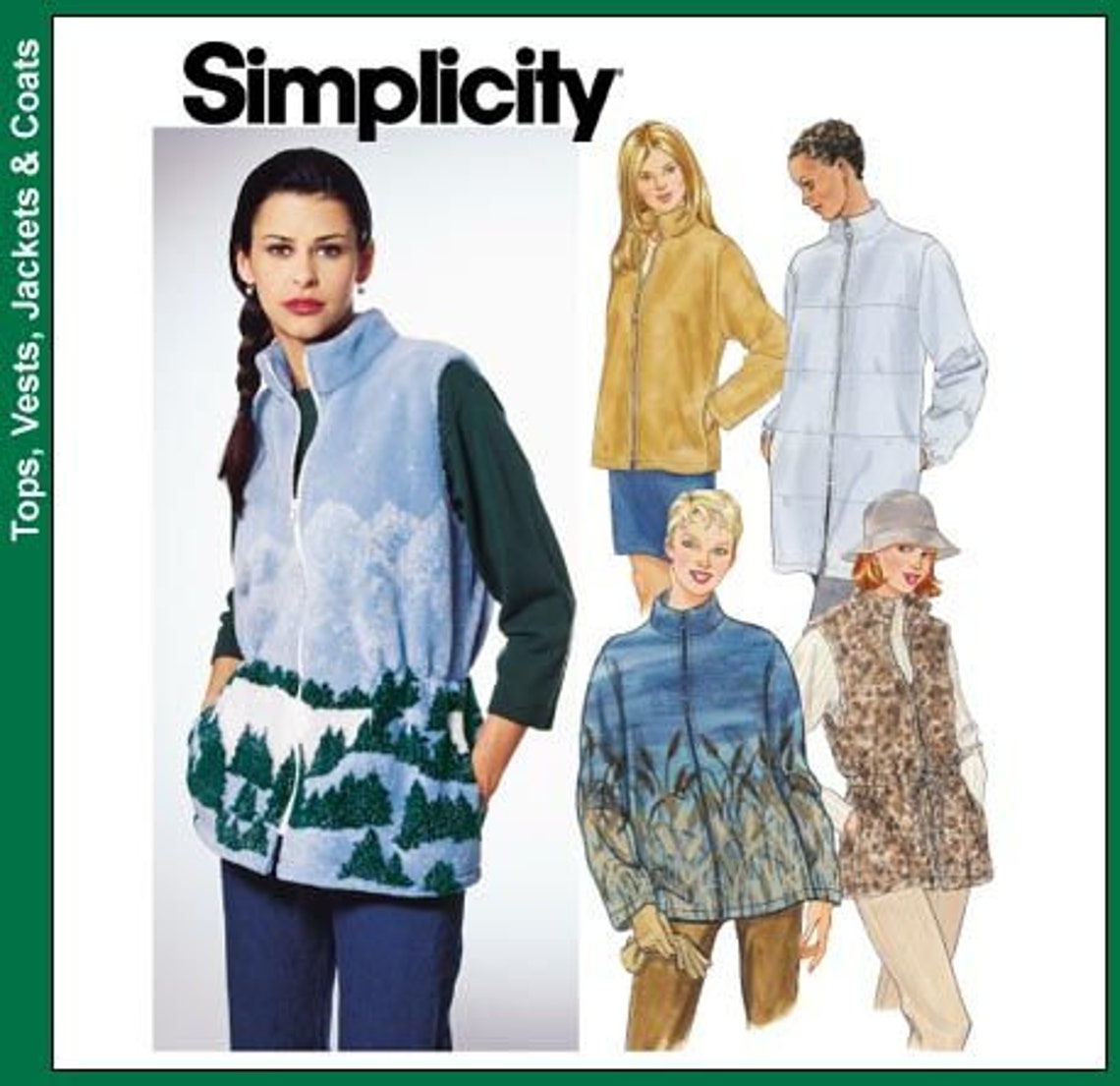 Simplicity 9409 Misses' Jackets and Vests Sizes X-small - Etsy