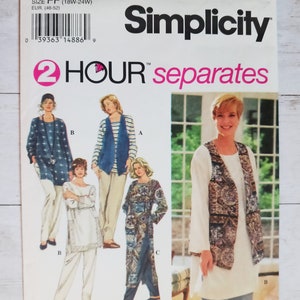 Simplicity 8783: Easy Plus Size Pattern for Tops, Tunics , a Vest, and ...