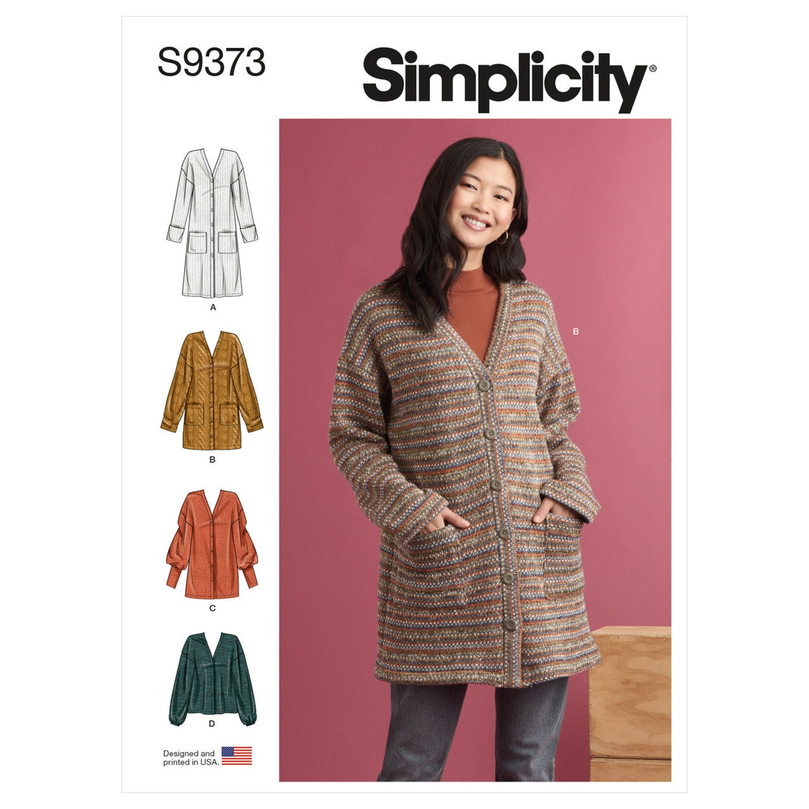 Simplicity 9373; Misses' Sweater Coats and Jackets, Sizes Xx-small to ...