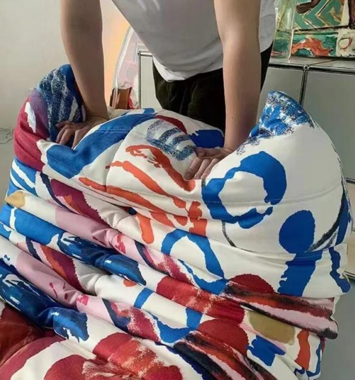 Graffiti Togo Chair - Caterpillar Sofa, Suede Lounge Chair, Modern ...