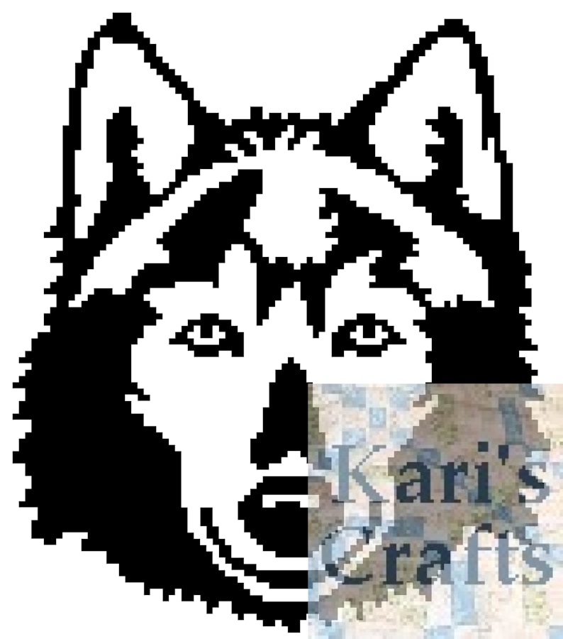 Wolf Head Silhouette Afghan Throw Blanket PDF Pattern for C2C - Etsy