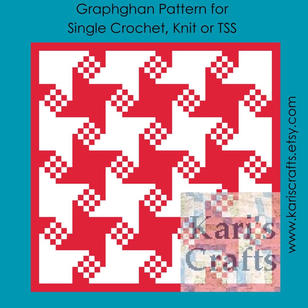Spinning Pinwheels Croquilt Afghan Pattern: Single Crochet, Knit or TSS ...