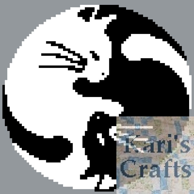 Yin Yang Cats C2C Crochet Afghan Pattern: Graph & Written Instructions ...