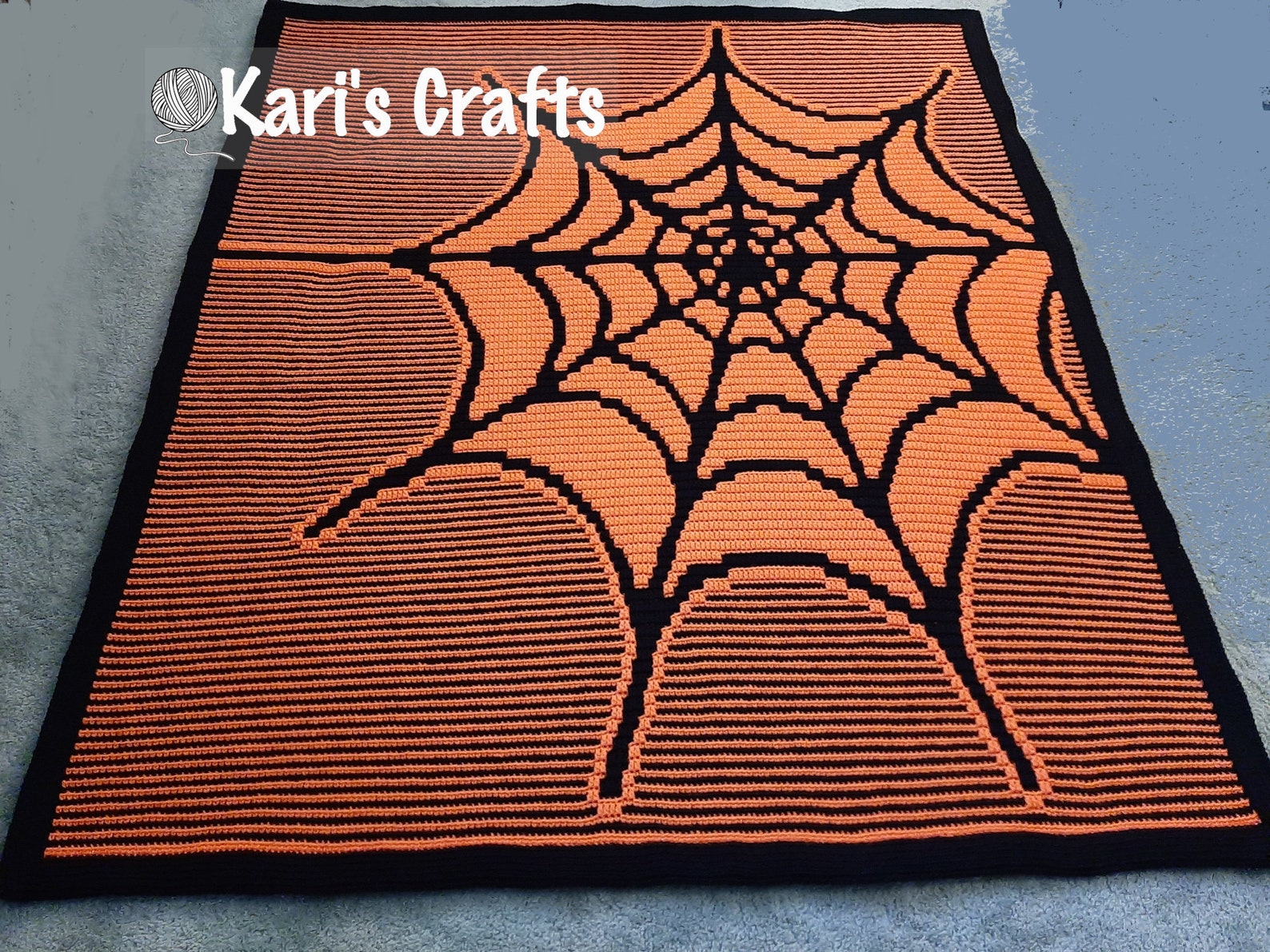 Spider Web Afghan Blanket PDF Pattern for Overlay Mosaic - Etsy