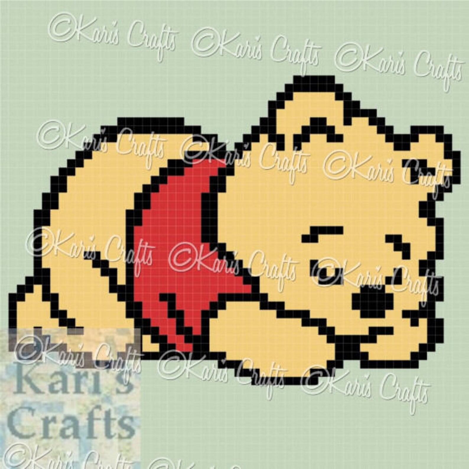 Pooh Sleeping C2C Corner to Corner Baby Afghan Blanket or - Etsy Australia