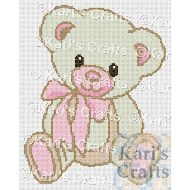 Teddy Bear Afghan Baby Blanket Pattern: Single Crochet, Knit or TSS ...