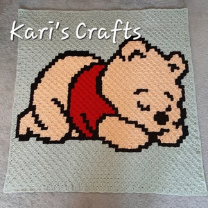Pooh Sleeping Baby Blanket Lap Afghan: C2C Crochet Pattern (digital ...
