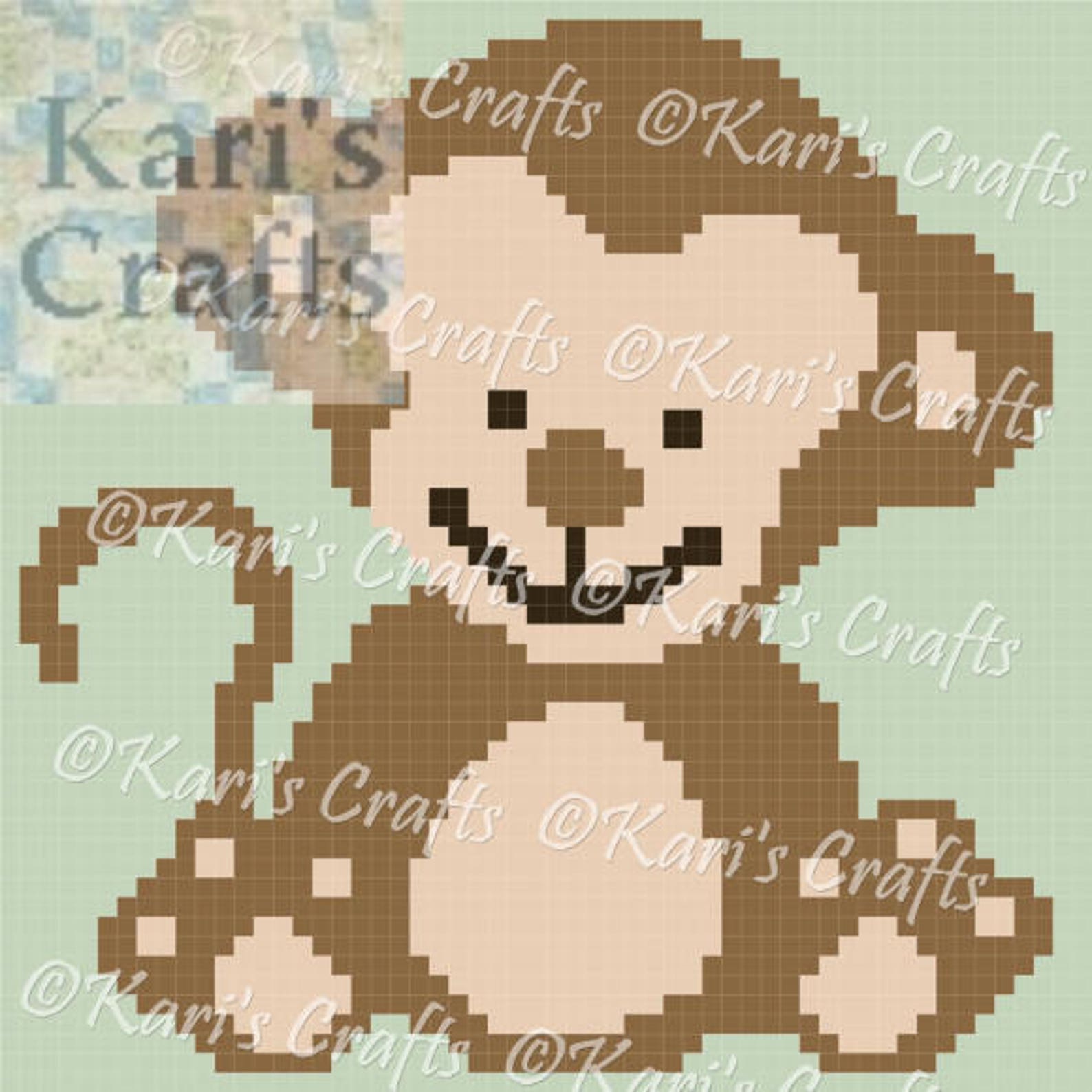 Baby Monkey C2C Corner to Corner Afghan Baby Blanket PDF | Etsy