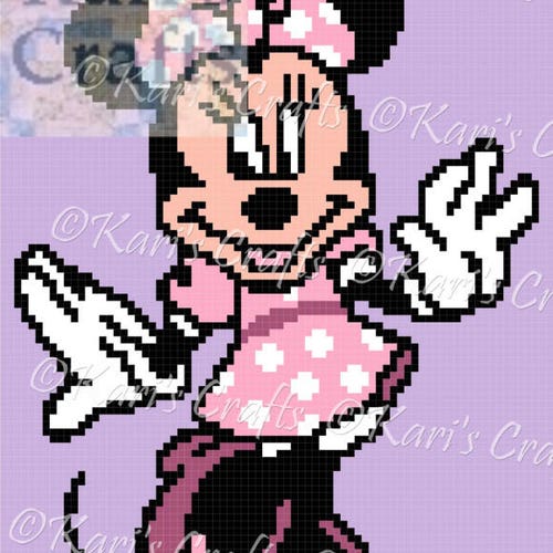 Minnie Mouse C2C Row by Row Written Instructions Graph - Etsy
