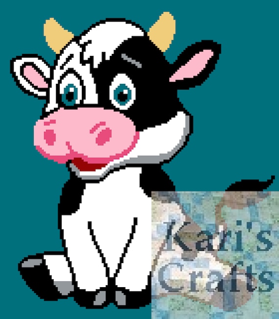 Sitting Cow Baby Toddler Throw Afghan Blanket PDF Pattern for - Etsy