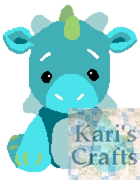 Baby Dinosaur Baby Toddler or Lap Afghan PDF Pattern for - Etsy