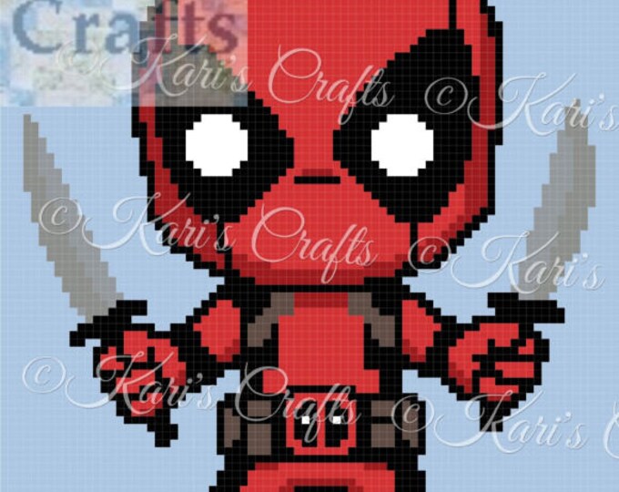 Deadpool Corner to Corner C2C Crochet Blanket Pattern - Etsy