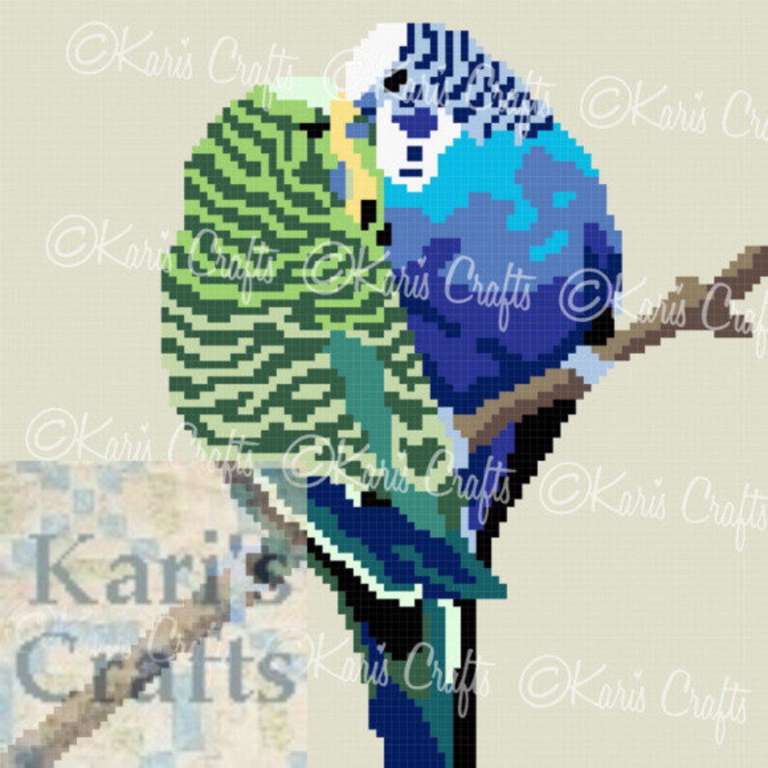 Parakeets Afghan Blanket PDF Pattern for Sc, Knit or Tss Graph Written ...