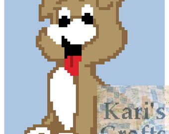 Pug Puppy Mini C2c Graph With Written Color and Block Count Intructions ...