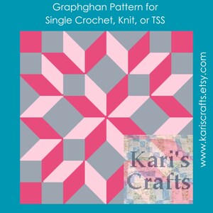 Carpenters Wheel Croquilt Afghan Throw Blanket PDF Pattern for Single ...