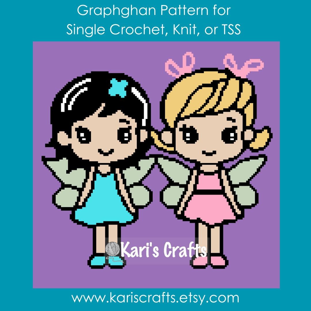 Fairy Friends Afghan Pattern: Baby/toddler Blanket, Single Crochet ...