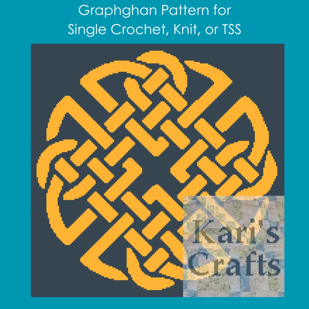 Dara Celtic Knot Afghan Throw Blanket PDF Pattern for Single Crochet ...