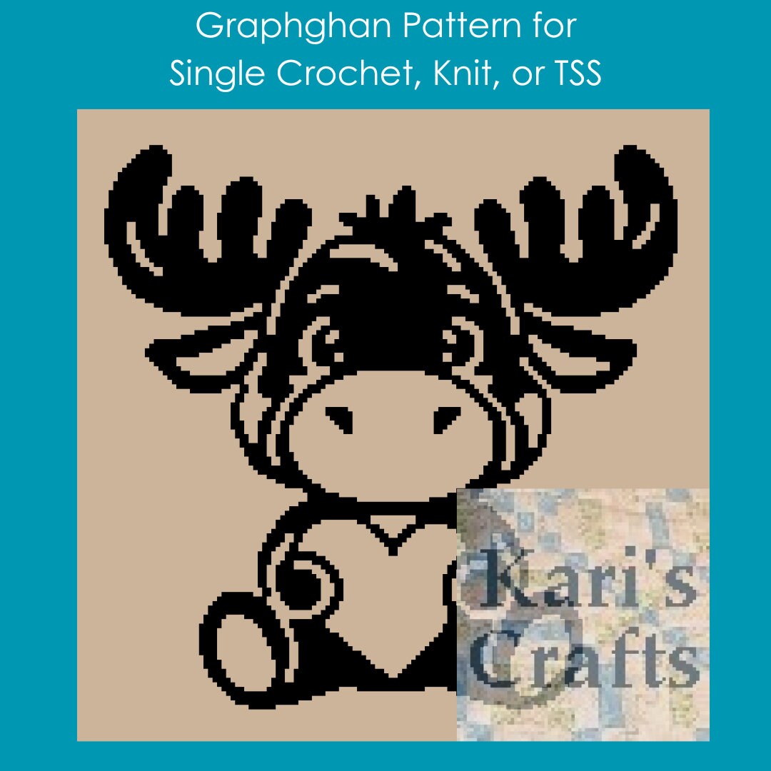 Baby Moose Love Baby Toddler Throw Afghan Blanket PDF Pattern for ...