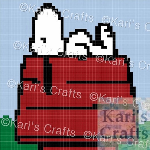 Embroidery Sewing & Needlecraft C2C Snoopy Crochet Pattern C2C Graphgan ...