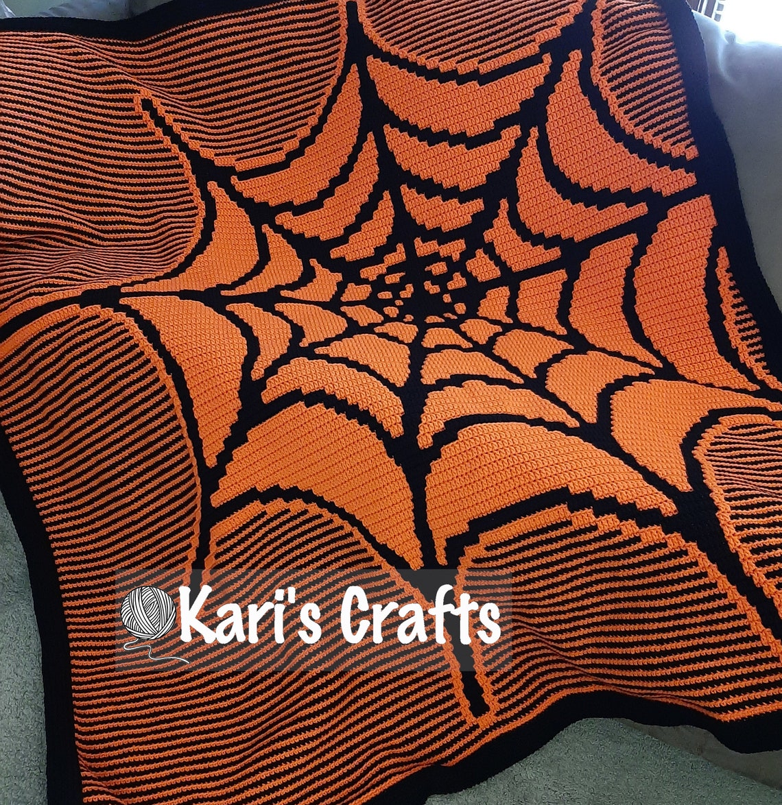 Spider Web Afghan Blanket PDF Pattern for Overlay Mosaic - Etsy
