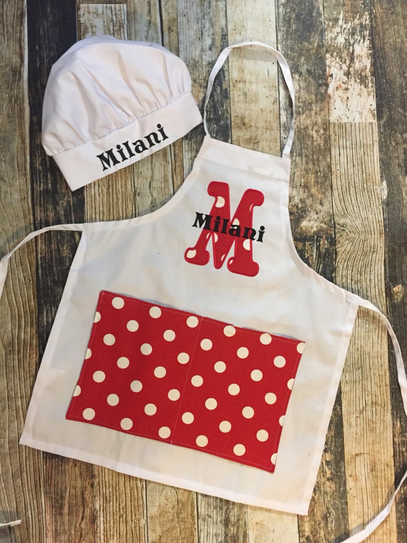 Personalized Child's Apron and Chef Hat Set Choose Your - Etsy