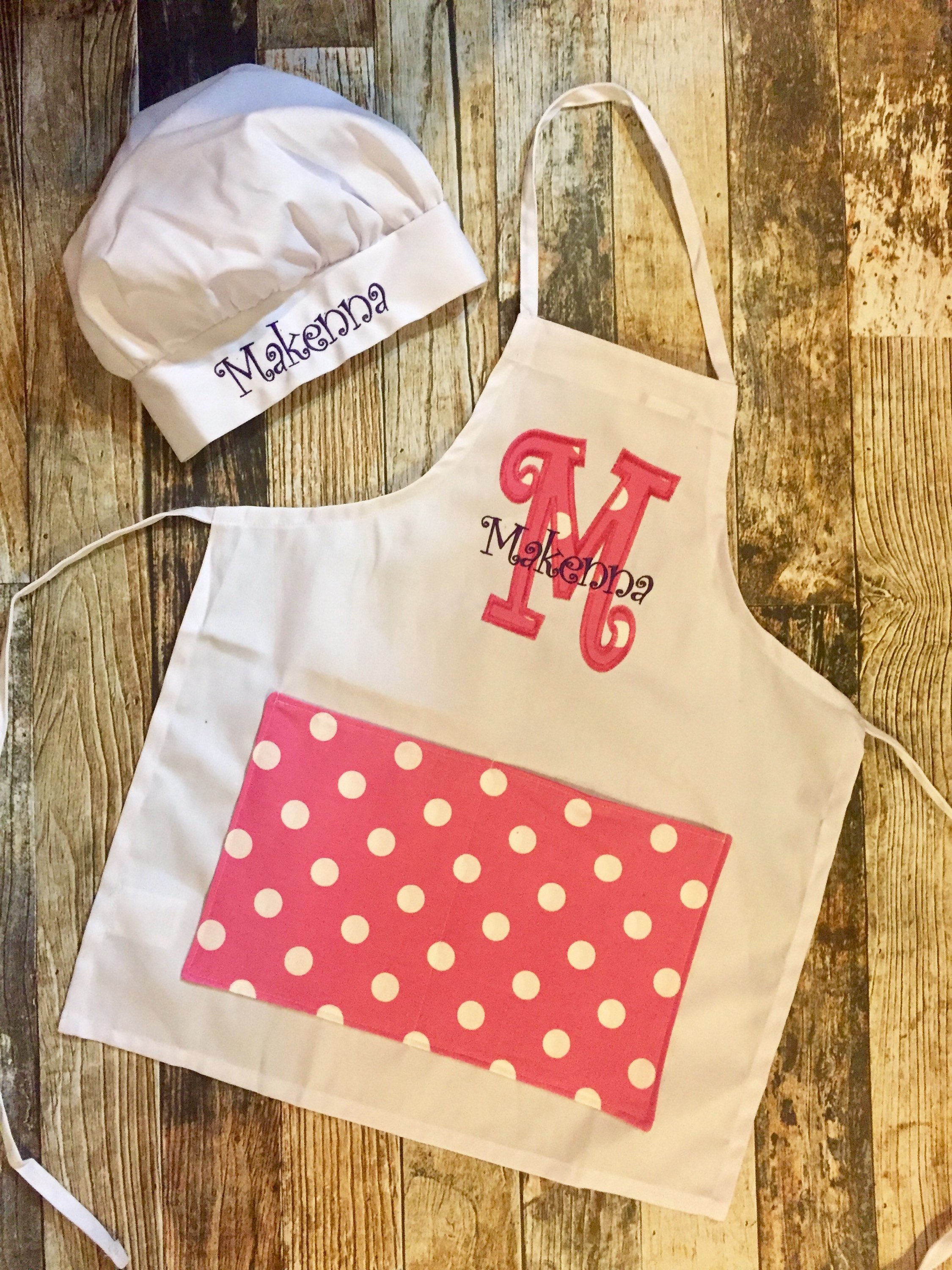 Personalized Child's Apron and Chef Hat Set Choose Your | Etsy