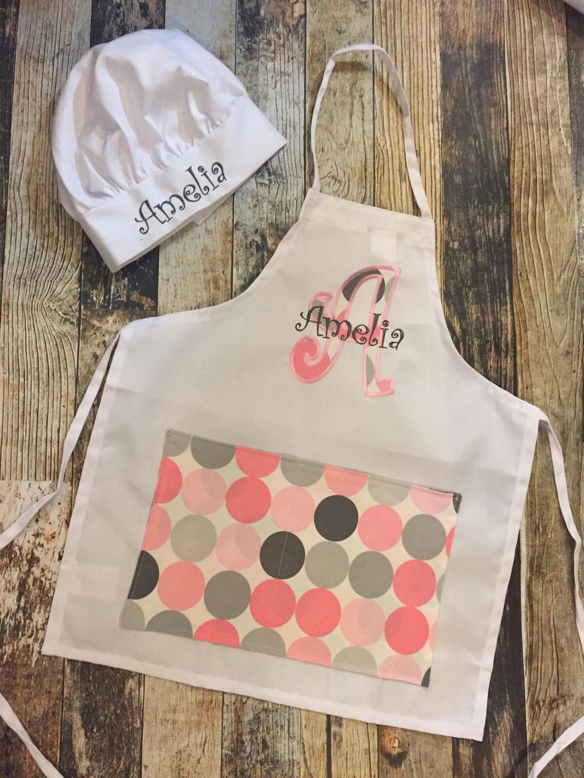 Personalized Child's Apron and Chef Hat Set Choose Your - Etsy