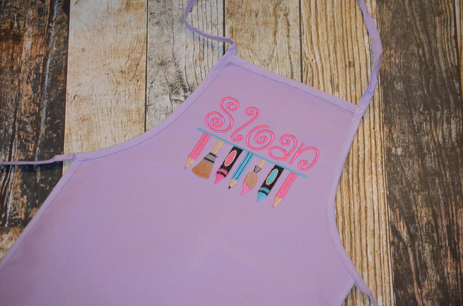 Artist Personalized Girl's Apron Pink Child's Apron - Etsy