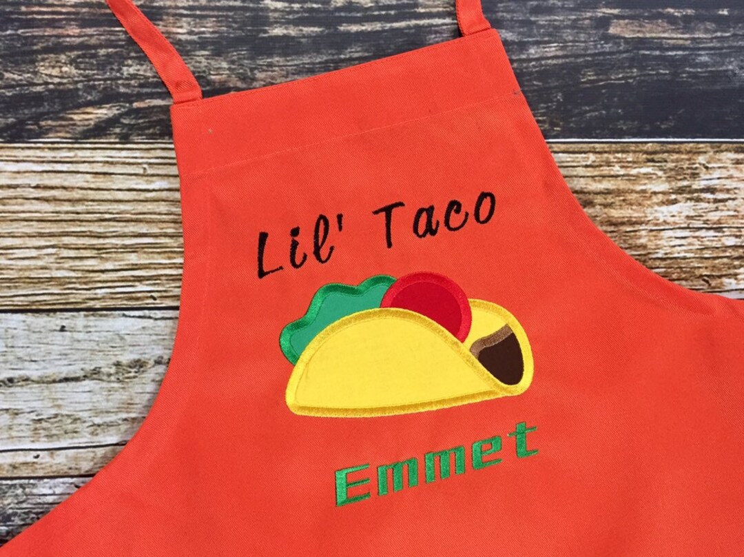 Taco Personalized Child's Apron - Choose Your Colors - Etsy