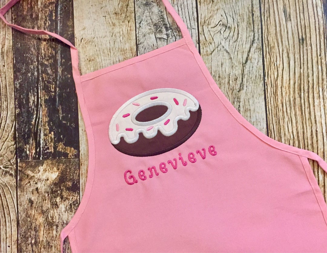 Donut Personalized Child’s Apron - Embroidered Monogrammed Name ...