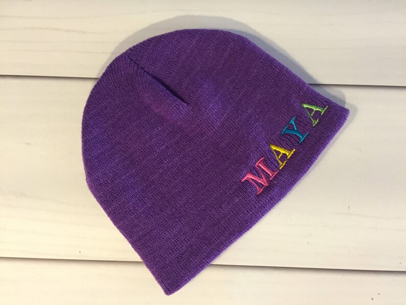 Personalized Winter Beanie For Kids Many Colors to Choose | Etsy