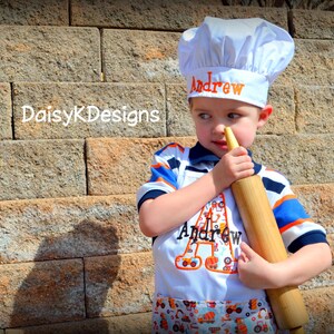 Personalized Child's Apron and Chef Hat Set - Choose Your Colors and ...