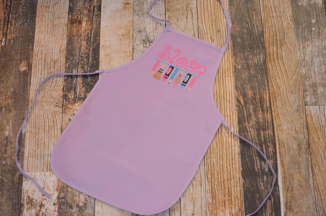 Artist Personalized Girl's Apron Pink Child's Apron - Etsy