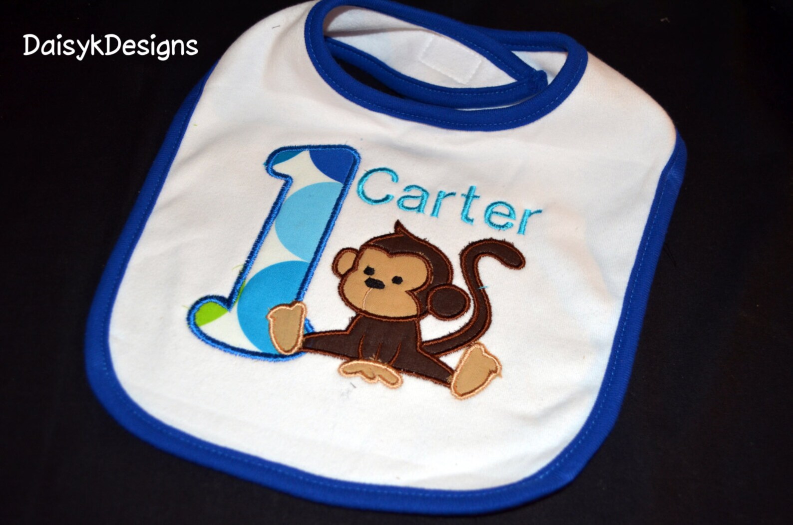 Monkey 1st Birthday Bib Personalized Boys - Etsy