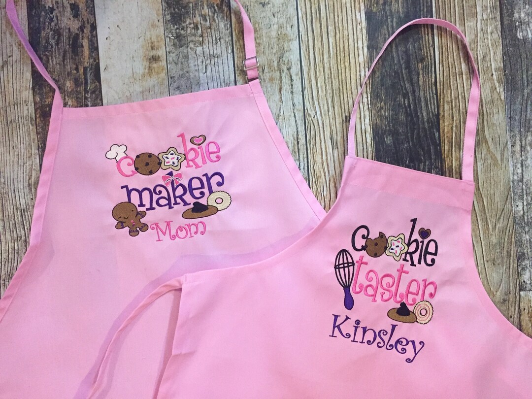 Cookie Maker and Cookie Taster Aprons - Personalized Baking Aprons ...