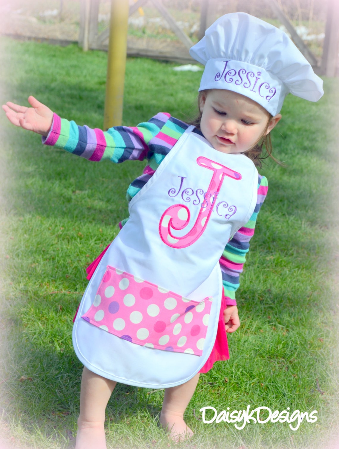 Personalized Child's Apron and Chef Hat Set Choose Your - Etsy
