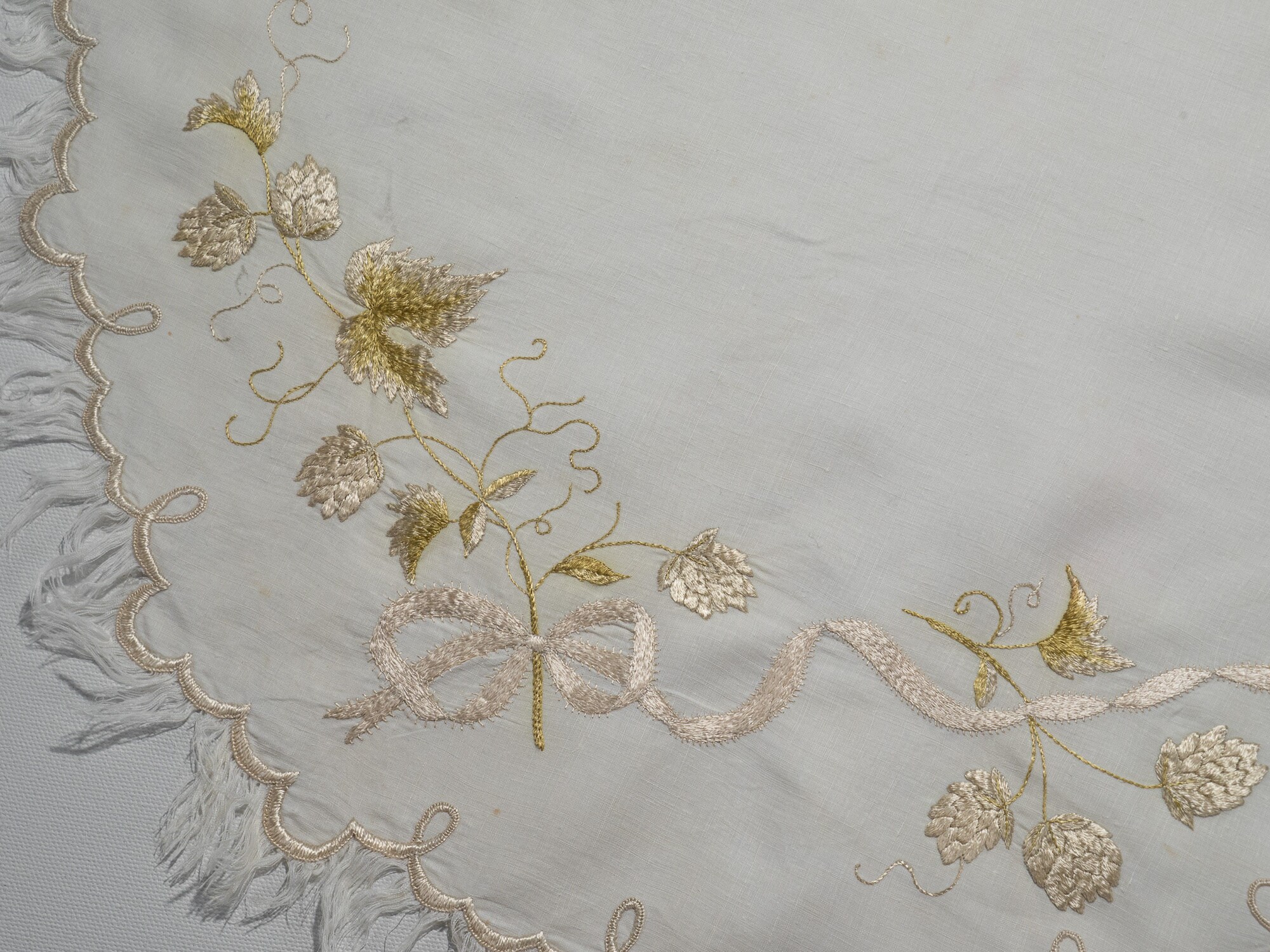 Antique Silk Society Embroidery Depicting Hops Flower - Etsy