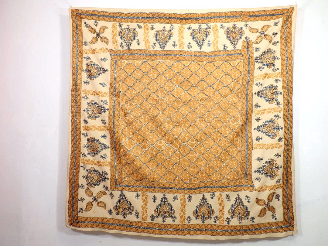Middle Eastern Antique Chain Stitch Embroidery Tablecloth - Etsy