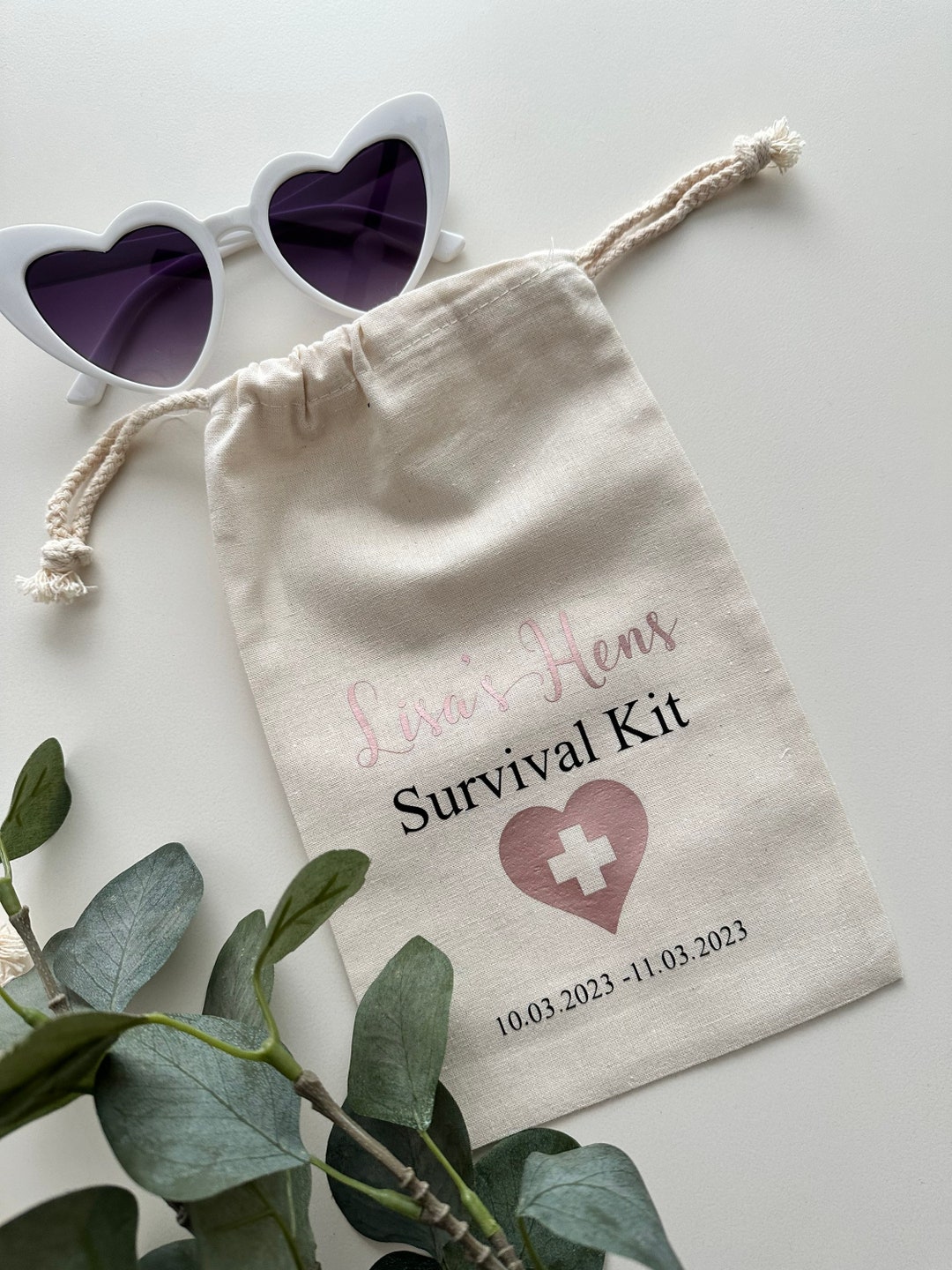 Personalised Hens Survival Kit Personalized Favor, Hens Favor Bag ...