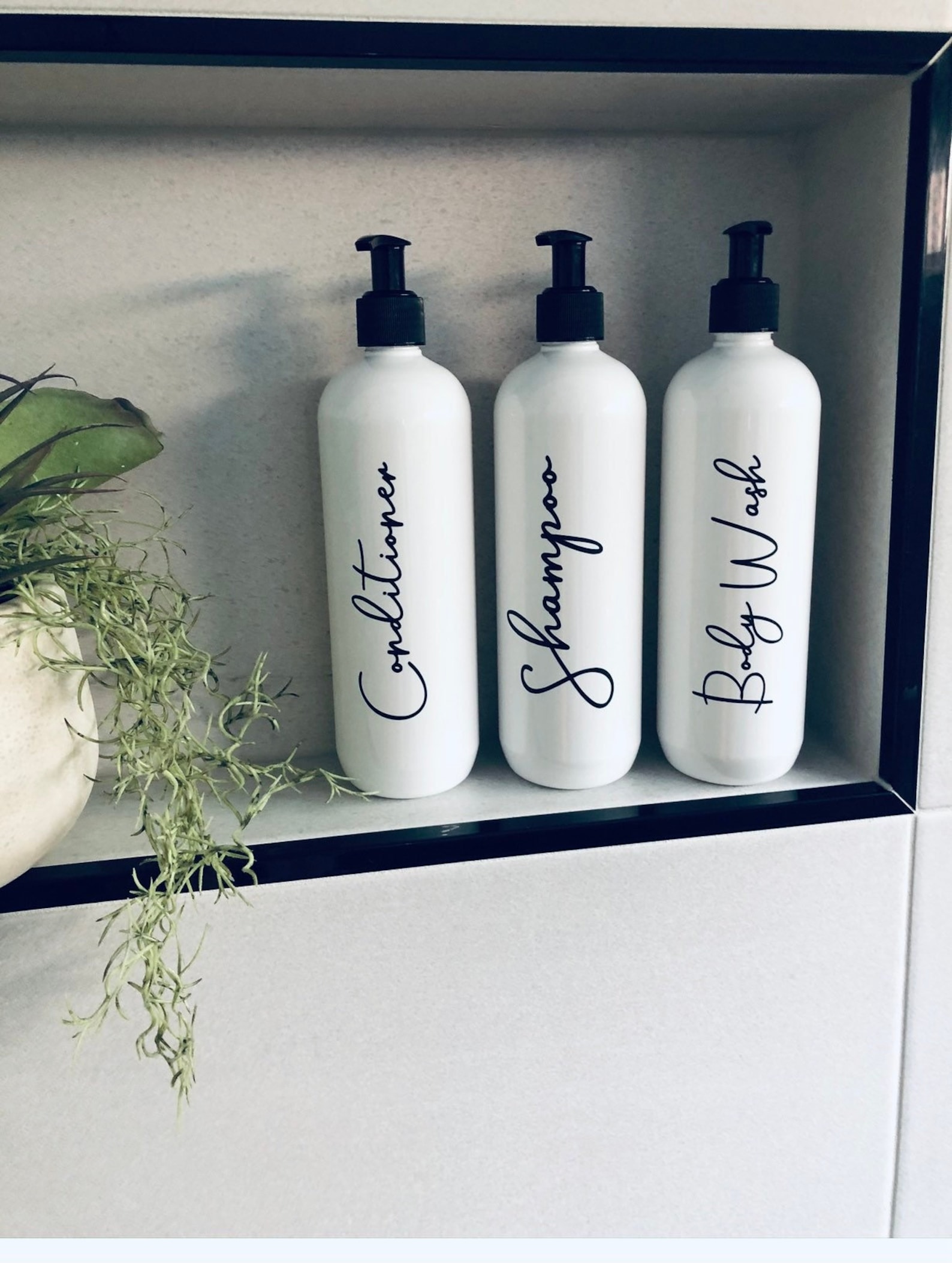 White Shampoo and Conditioner Bottles 500ml/1000ml/reusable - Etsy