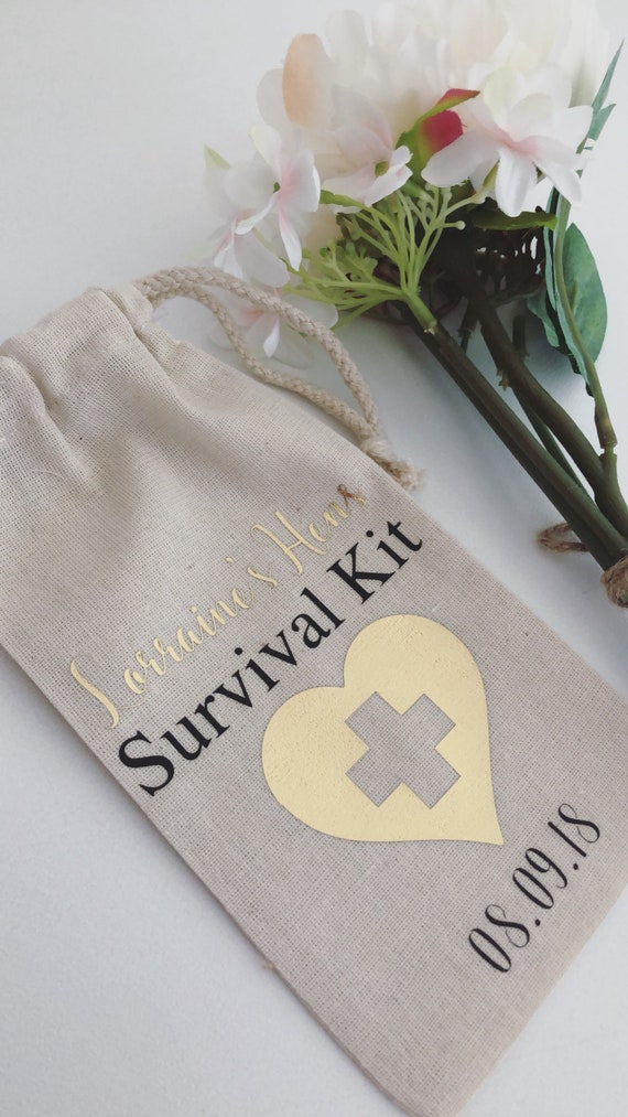 Hens Survival Kit Personalized Favor/Hens Favor Bag/Survival | Etsy