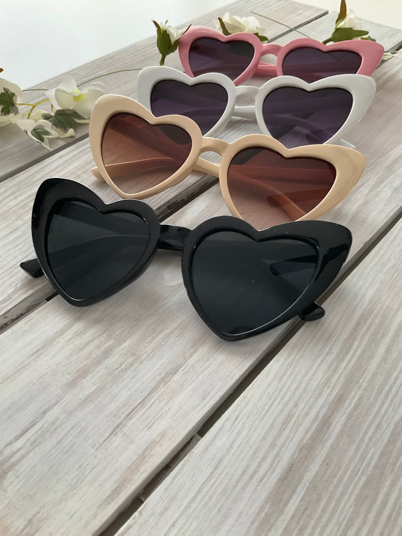 Heart Shape Sunglasses Heart Sunglasses Bridesmaid - Etsy