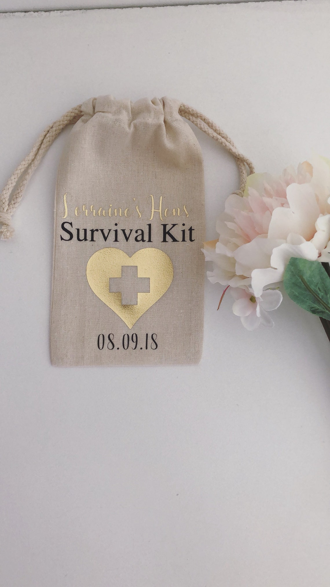 Hens Survival Kit Personalized Favor/Hens Favor Bag/Survival | Etsy