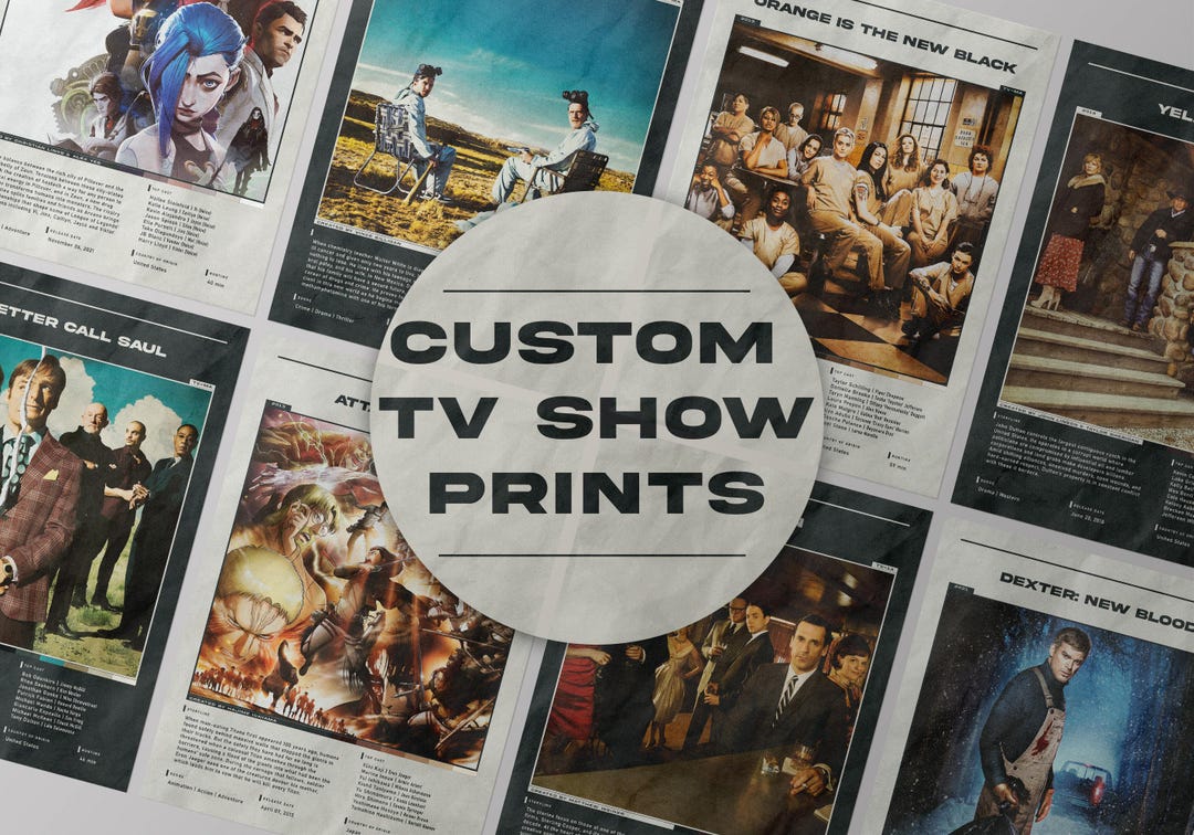 Custom TV Show Prints,vintage TV Series Wall Decor,personalized Minimal ...