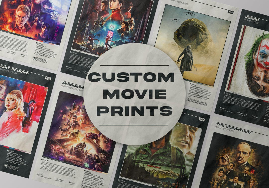 Custom Film Prints,vintage Movie Wall Decor,personalized Minimal ...