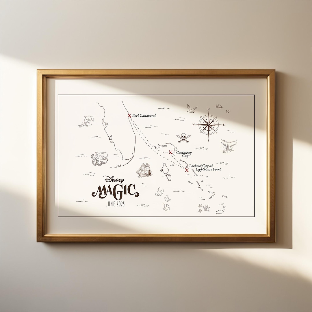 Disney Cruise Itinerary Map Printable - Port Canaveral • Castaway Cay ...