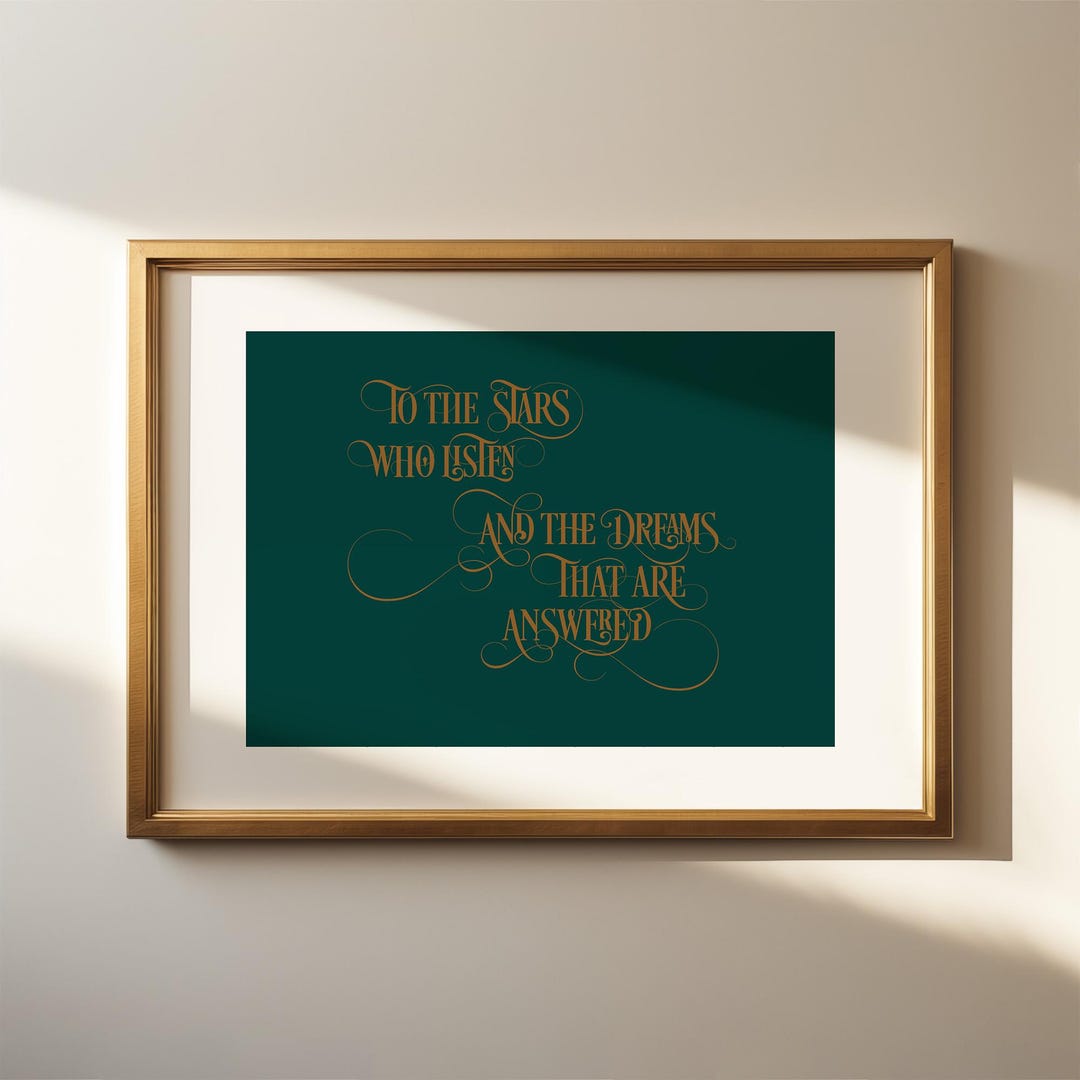 ACOTAR Printable | ACOTAR Art | to the Stars Who Listen Quote | ACOTAR ...
