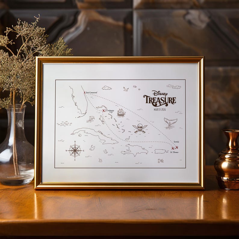 Disney Cruise Itinerary Map Printable - Port Canaveral • Tortola • St ...
