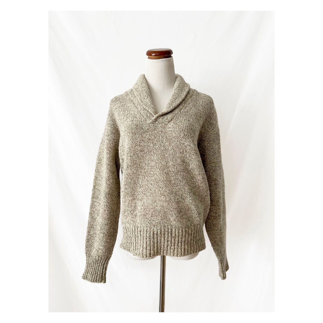 Vintage Shawl Collar Wool Sweater Boston Trader Mens Small - Etsy